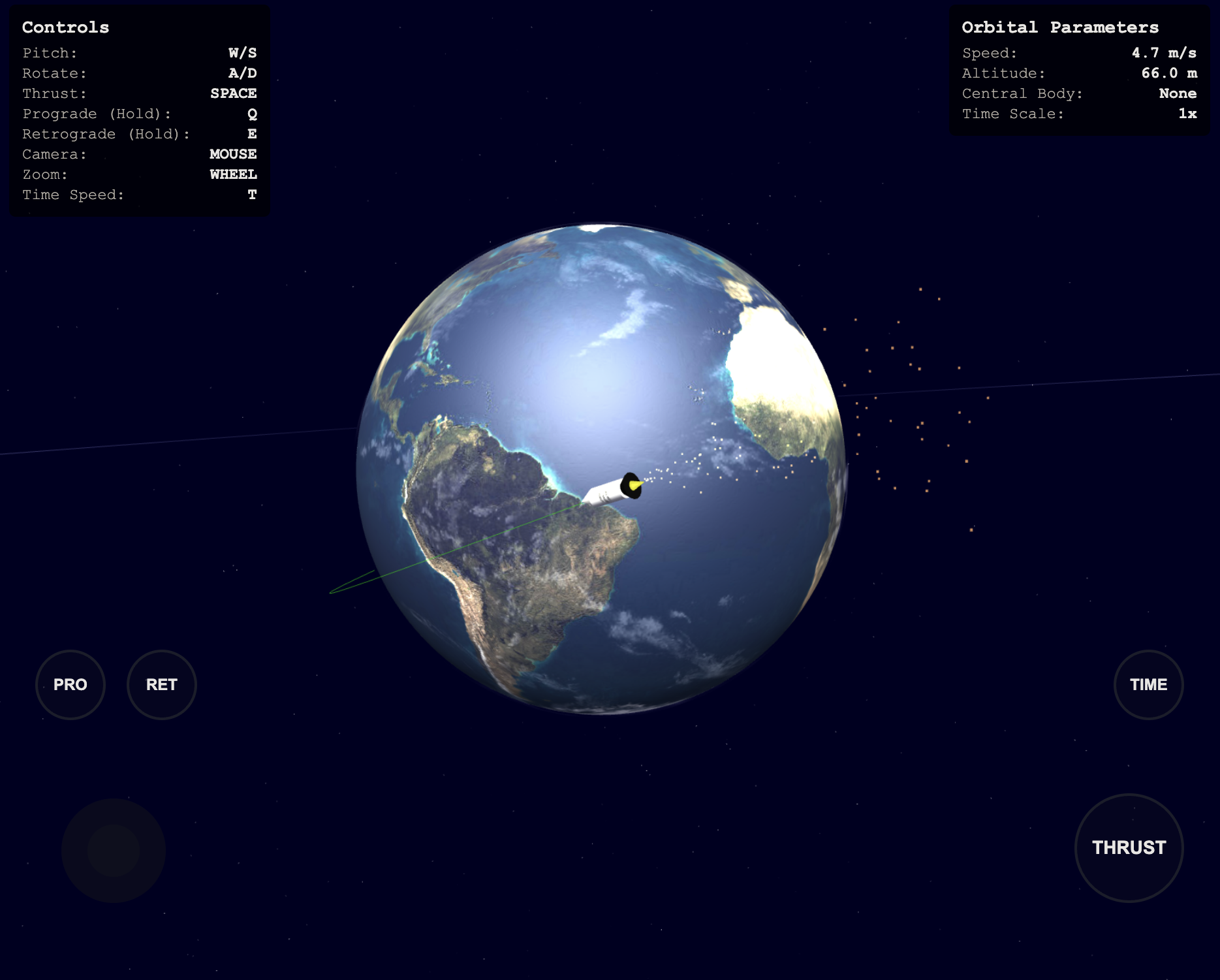VibeSpaceship - Space Orbital Physics Game
